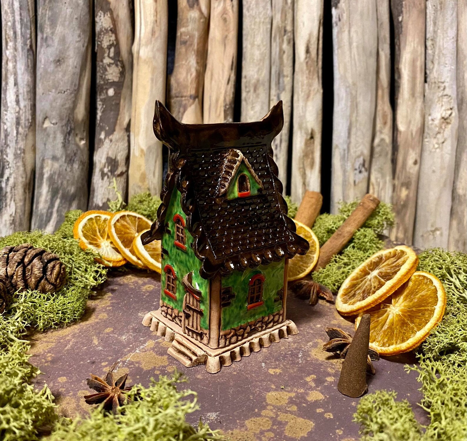 Ceramic Incense House.ceramic Handmade Incense Holders Incense - Etsy