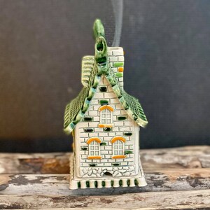 Blue Ceramic Incense House.handmade Incense Holders .incense Cone ...