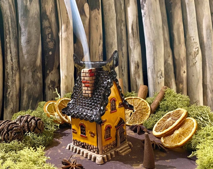 Ceramic Incense House. Handmade Incense Holders. Incense Cone Burner ...