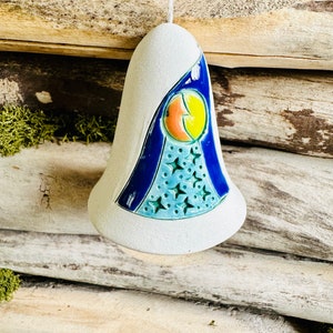 Unique Handmade Ceramic Bells of White Clay. Room and Garden Decoration ...