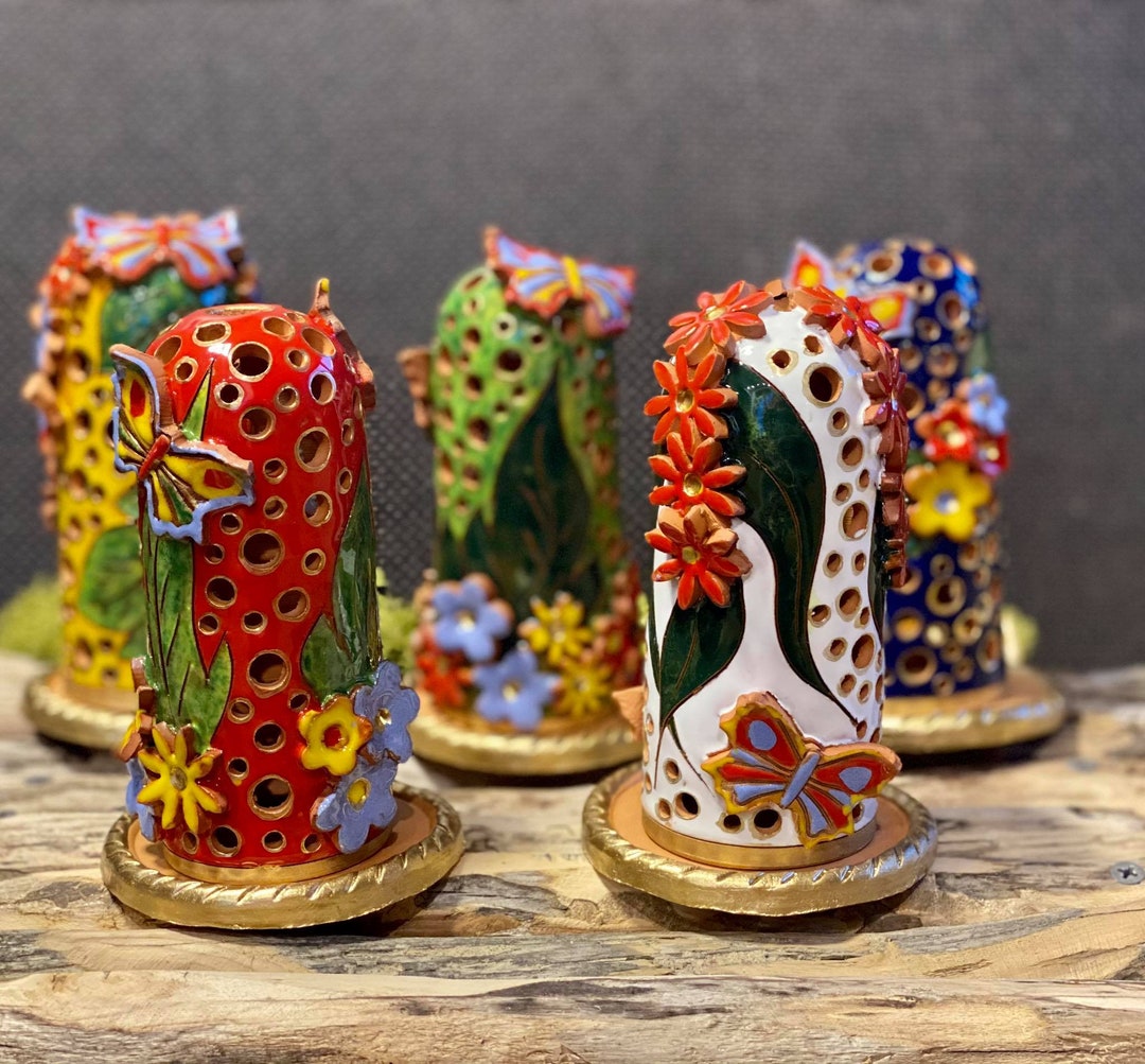 Original Ceramic Candle,cilinder Form.handmade Ceramic Tealight Candle ...