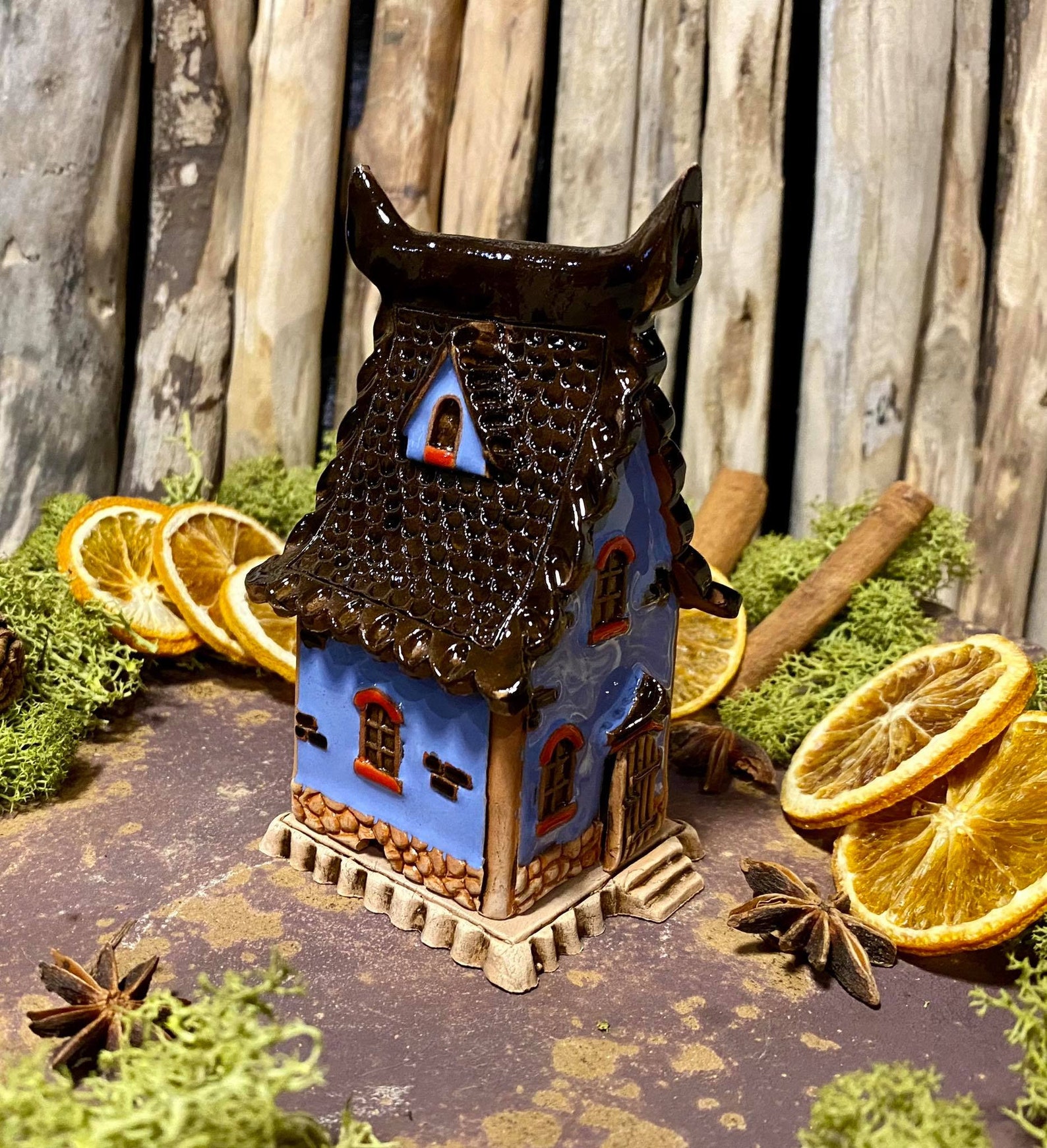 Ceramic Incense House.ceramic Handmade Incense Holders Incense - Etsy