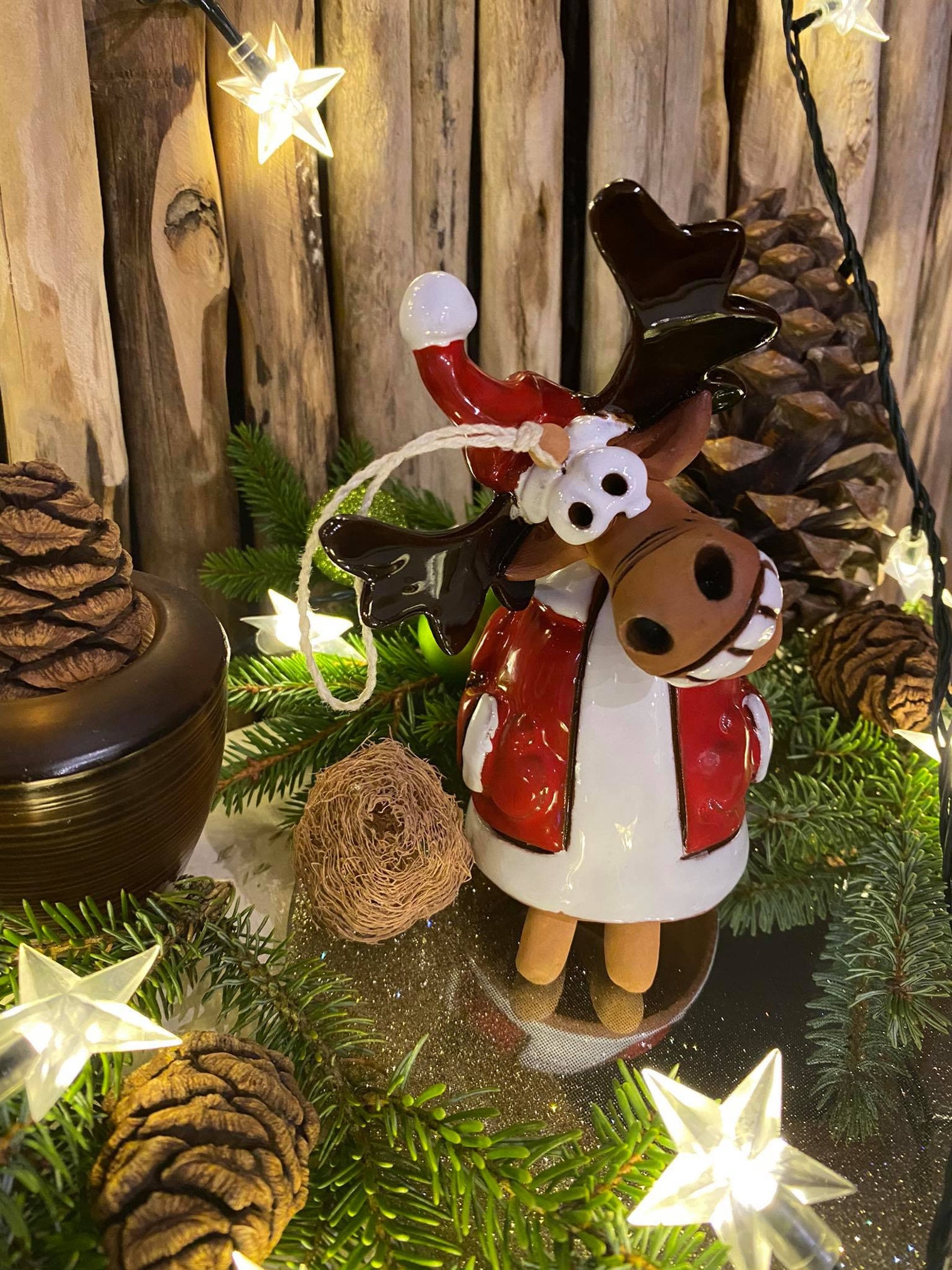 Christmas Funny Rudolf Ceramic Bells. Room and Garden - Etsy