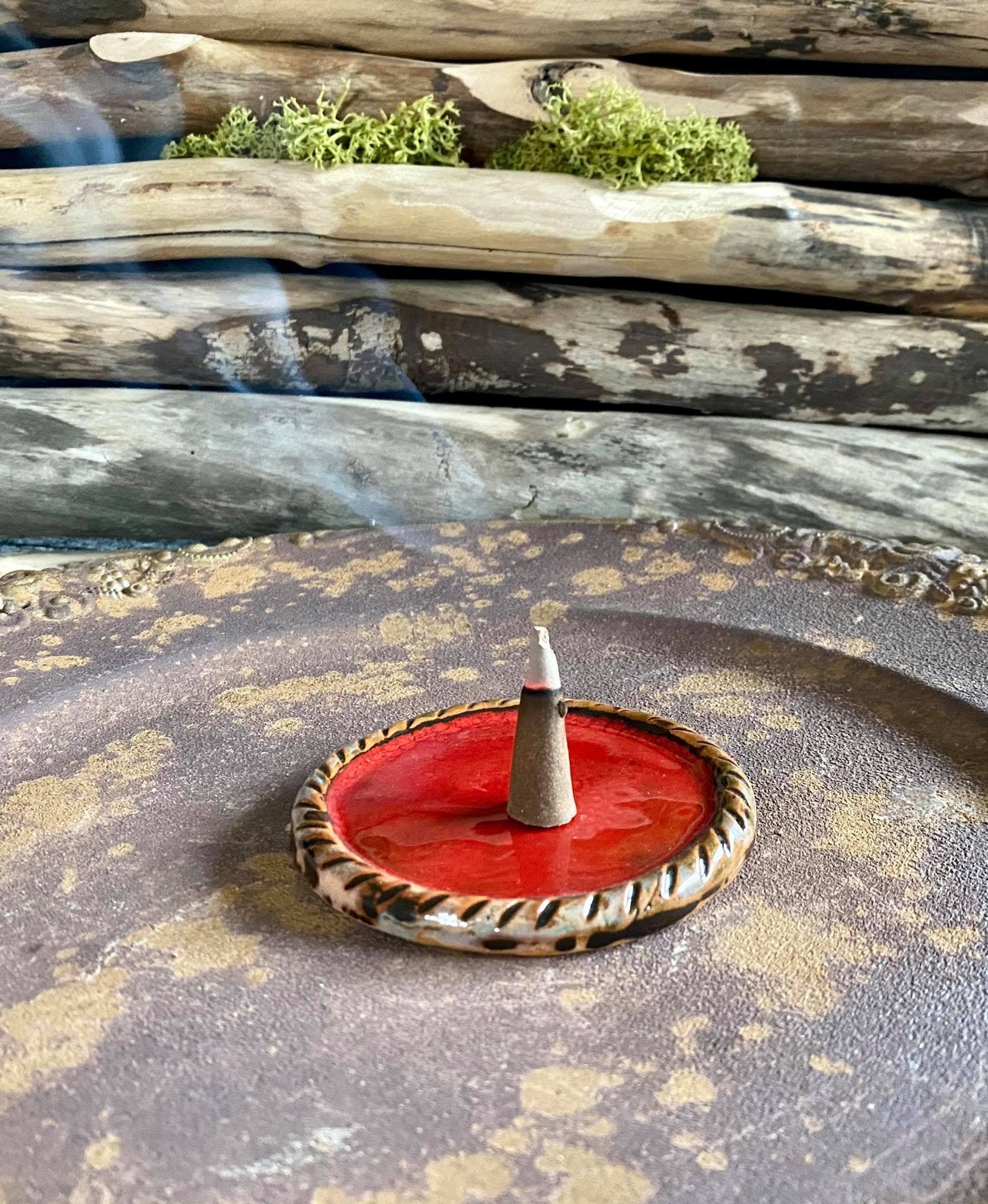 Pottery Incense Holder.original Home Fragrances.handmade | Etsy