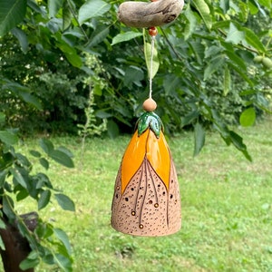Ceramic Hanging Bells . Room and Garden Decor.handmade.unique Wind ...