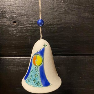 Unique Handmade Ceramic Bells of White Clay. Room and Garden Decoration ...