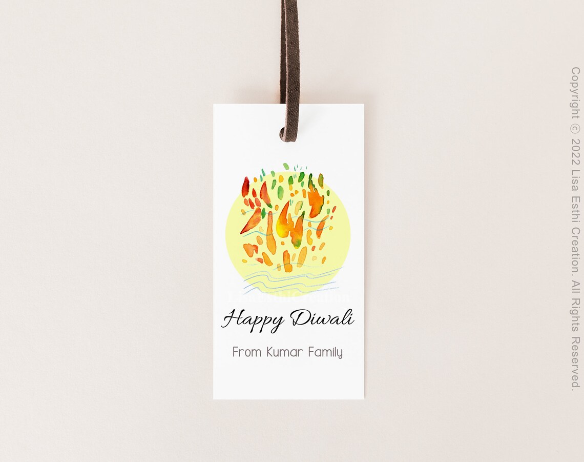 EDITABLE Printable Diwali Gift Tags on CORJL Indian Festival - Etsy
