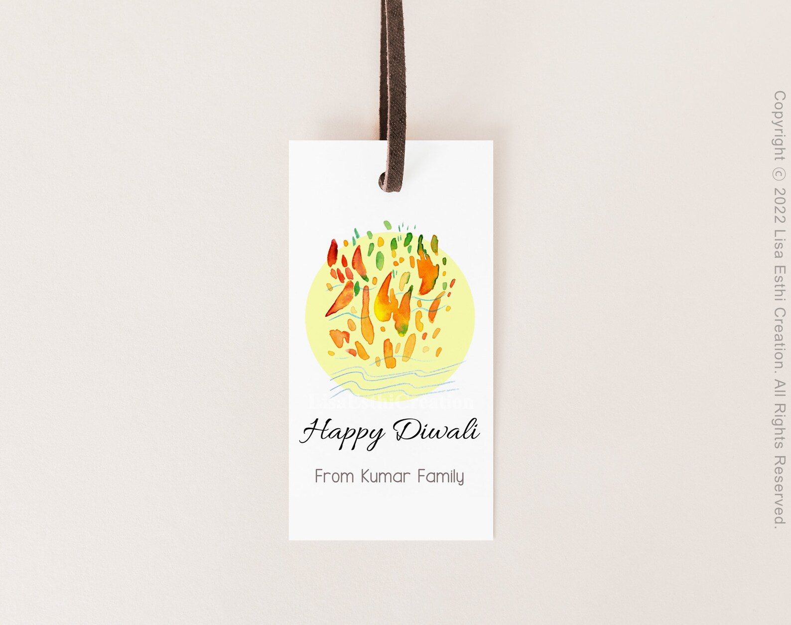 EDITABLE Printable Diwali Gift Tags on CORJL, Indian Festival of Lights ...
