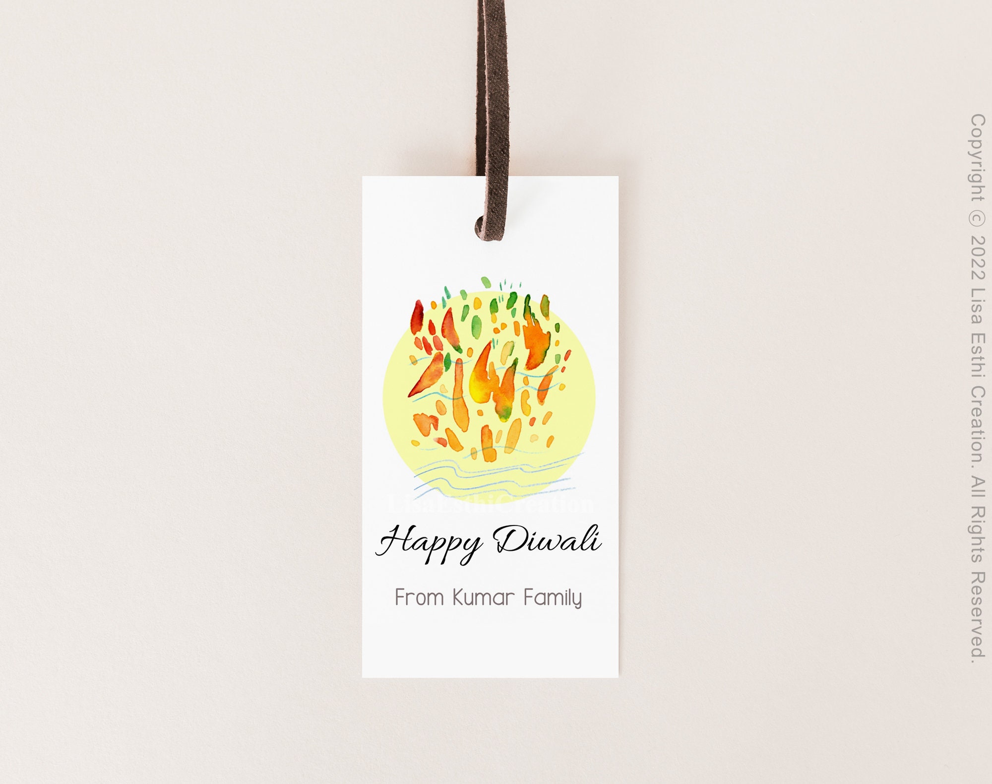 EDITABLE Printable Diwali Gift Tags on CORJL, Indian Festival of Lights ...