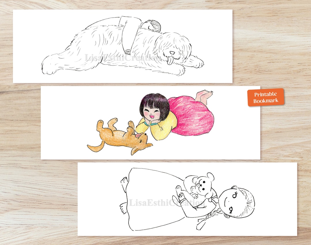 3 Printable Korean Tradition Coloring Bookmark Set Chuseok - Etsy