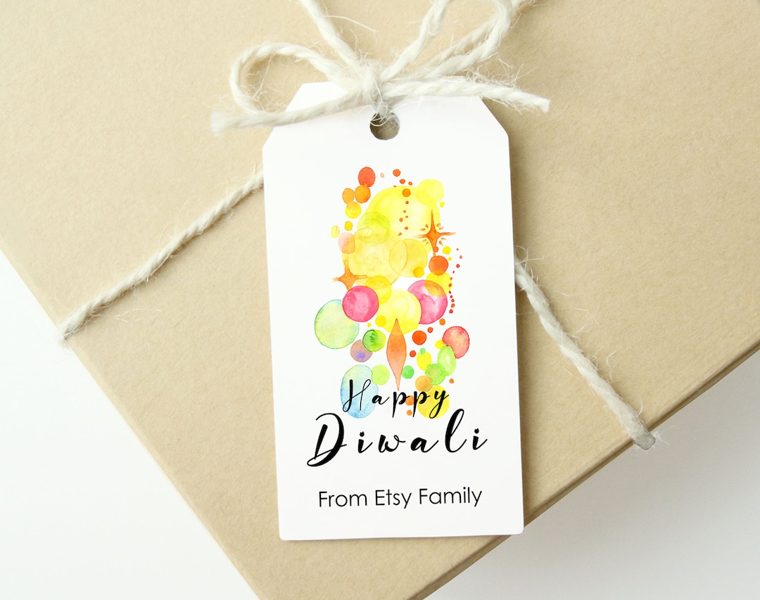 EDITABLE Printable Diwali Gift Tags, Indian Festival of Lights ...