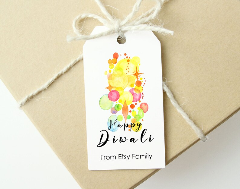 EDITABLE Printable Diwali Gift Tags, Indian Festival of Lights ...