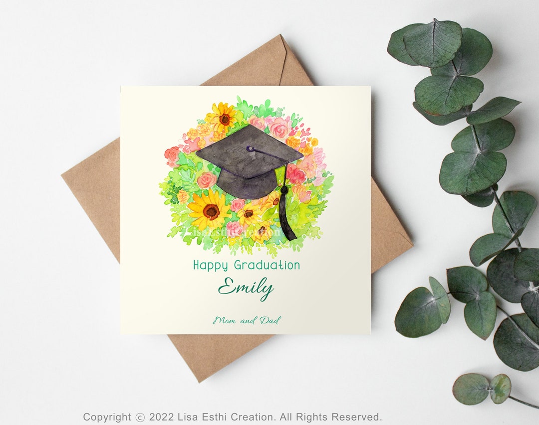 Printable Editable Graduation Card Happy Graduation Day Card - Etsy