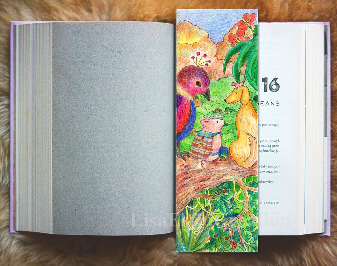 Printable Animal Bookmark, Piglet Bookmark, the Little Pig's Adventure ...