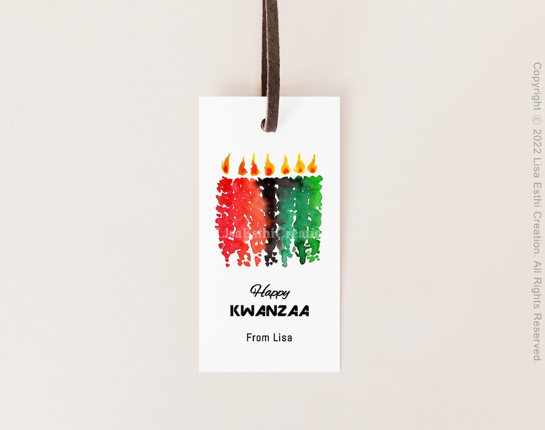 EDITABLE Printable Kwanzaa Gift Tag, African Culture, African Tradition ...