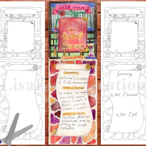 Printable Coloring Bookmark Set, Summary Bookmark, Bookmark Set of 2 ...