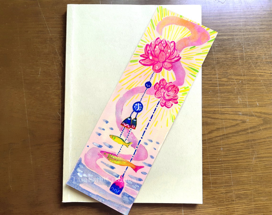 Printable Bookmark Set Korean Traditional Fish Wind Chime - Etsy