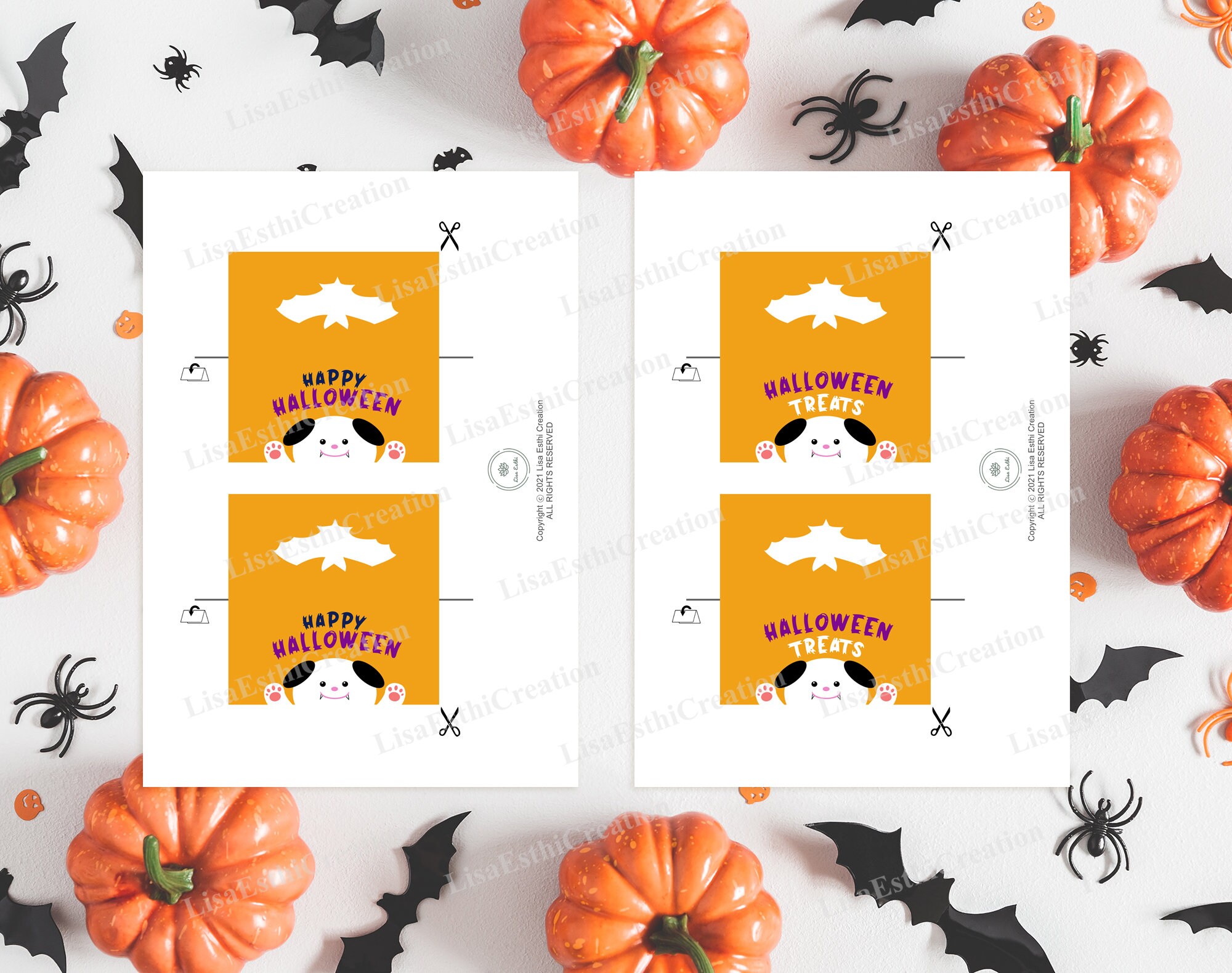 EDITABLE Printable Treat Bag Topper for Trick-or-treating, Halloween ...