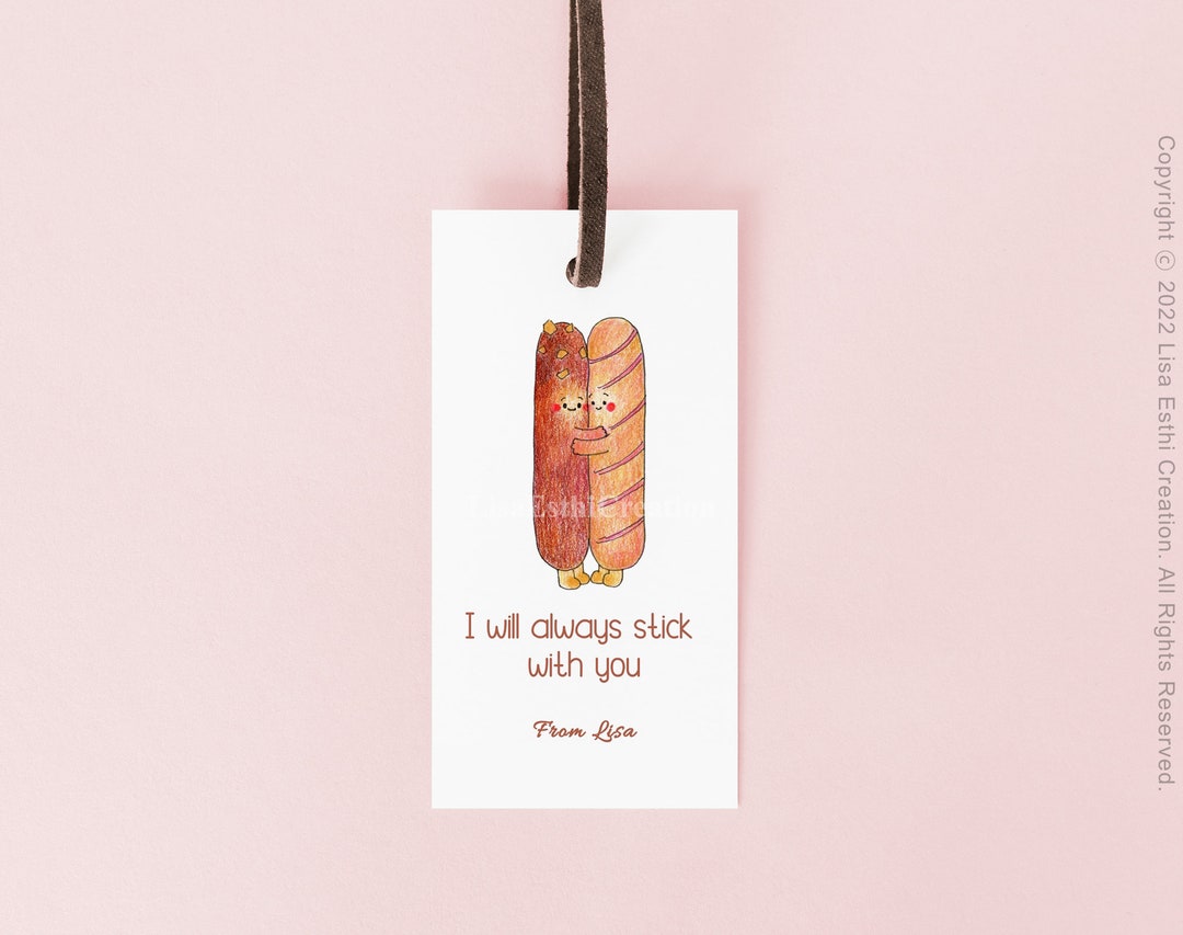 EDITABLE Printable Gift Tag, Valentine's Day Tag, Pepero Day Gift Tag ...