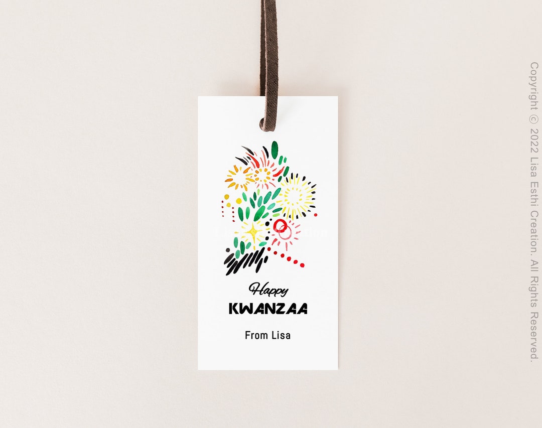 EDITABLE Printable Kwanzaa Gift Tag, African Culture, African Tradition ...