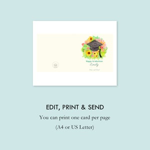 Printable Editable Graduation Card Happy Graduation Day Card - Etsy