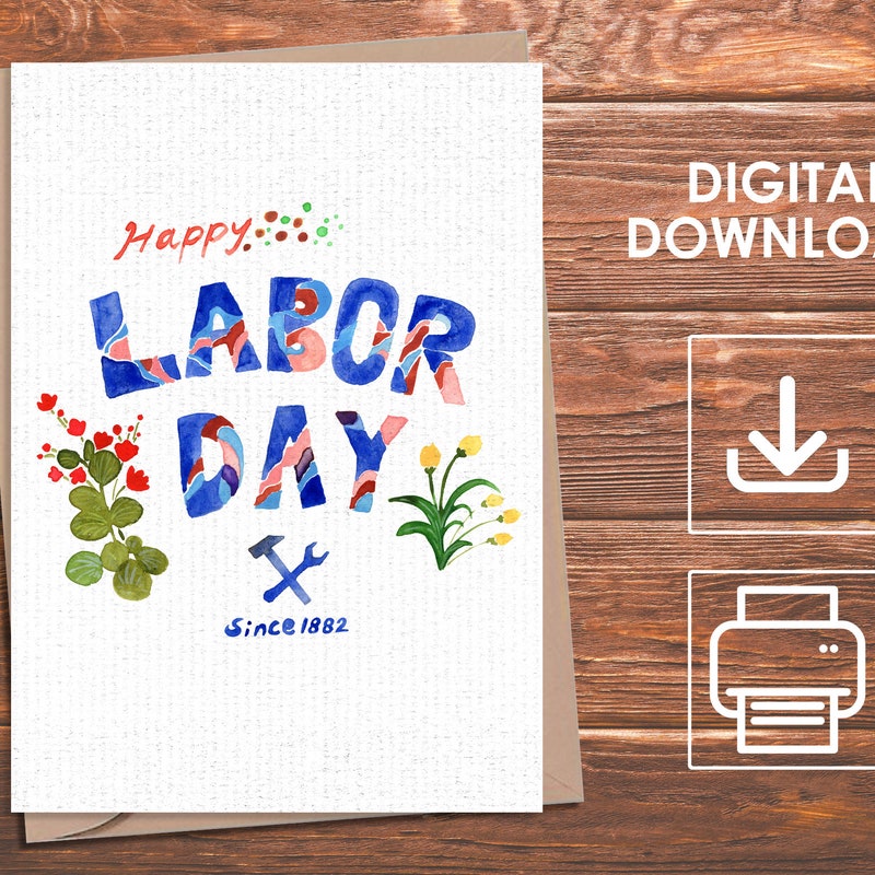 Labor Day Card - Etsy
