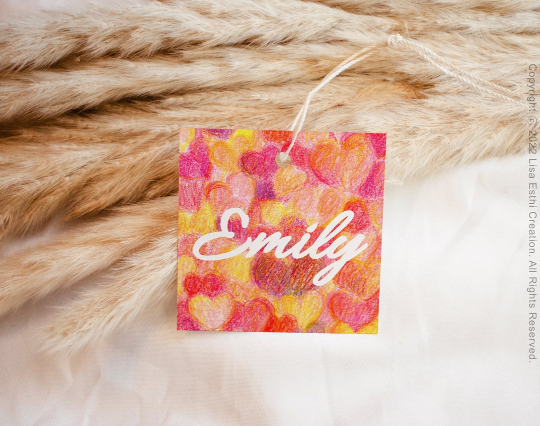 EDITABLE Printable Valentine's Day Gift Tag, Heart Love Gift Tag ...