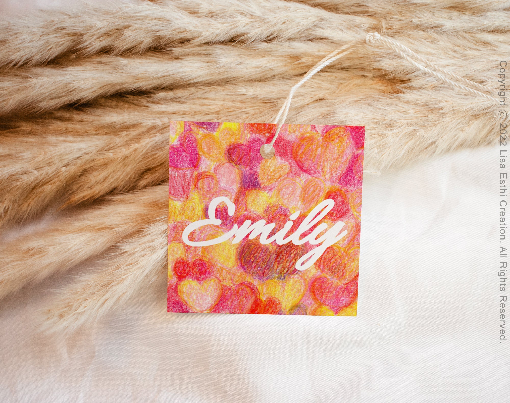 EDITABLE Printable Valentine's Day Gift Tag, Heart Love Gift Tag ...