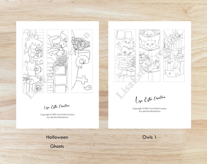 Printable Coloring Bookmark Set 30 Animal Bookmark Bundle - Etsy