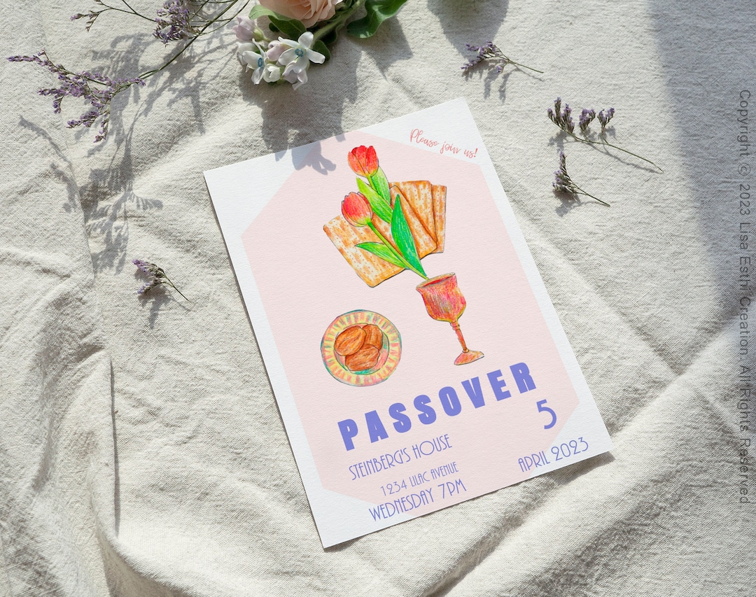 PRINTABLE Editable Passover Invitation, Join Us for Passover Card ...