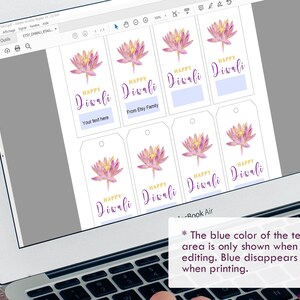 EDITABLE Printable Diwali Gift Tags, Indian Festival of Lights ...
