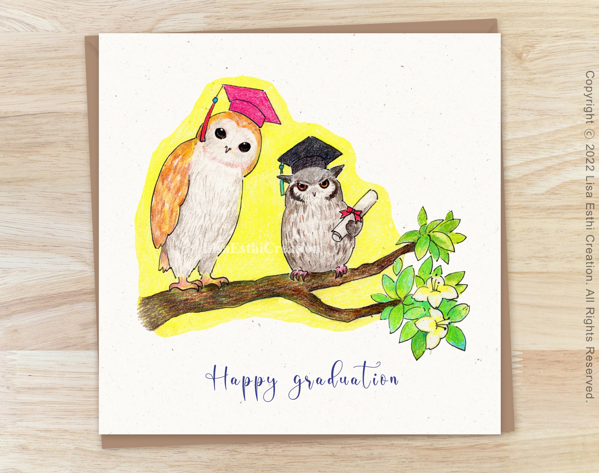 Printable Graduation Card, Happy Graduation Owl Card, Graduation Gift ...