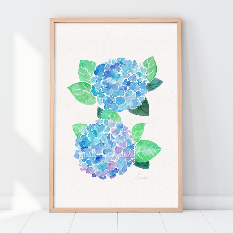 Hydrangea Print - Etsy