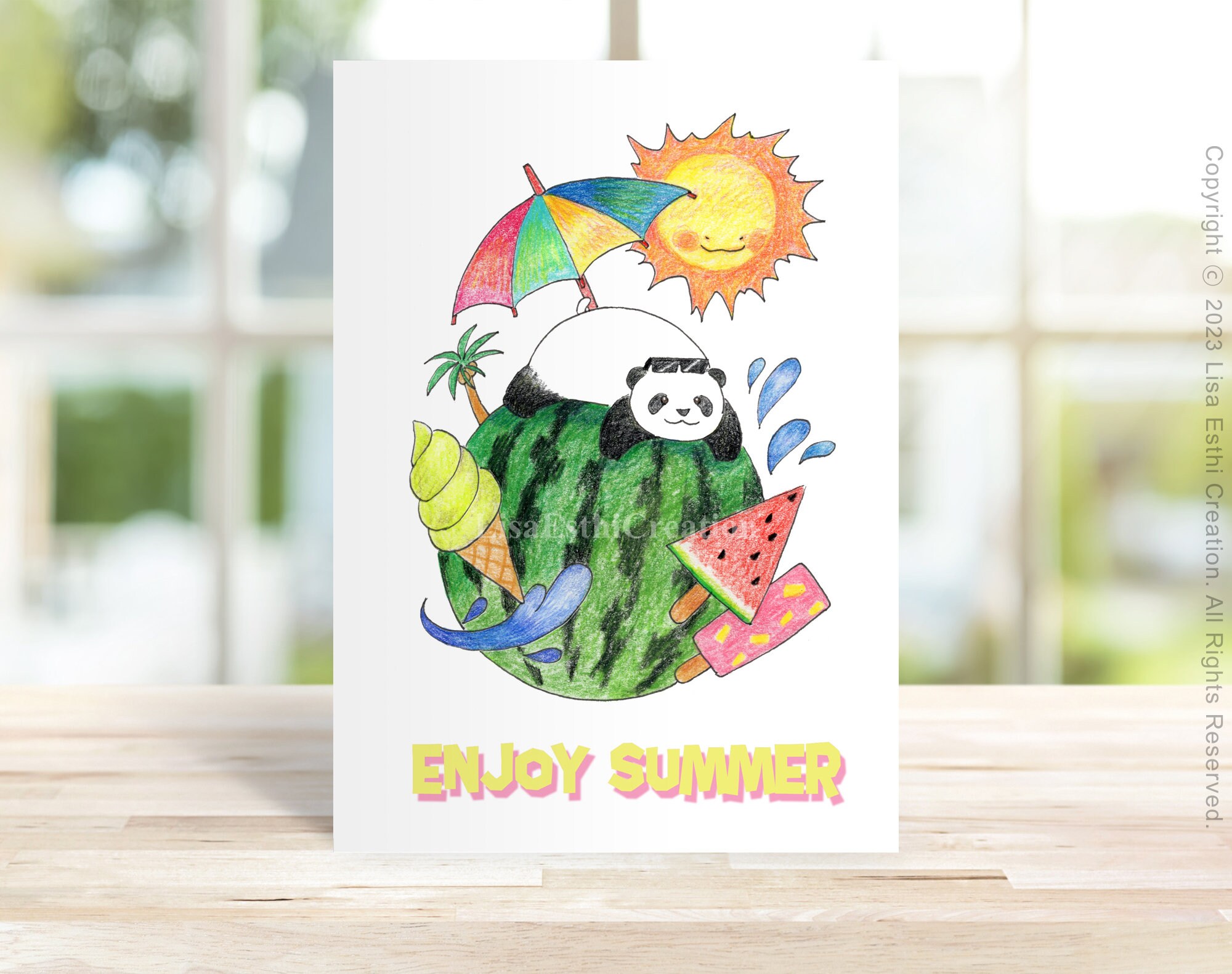 Printable Editable Happy Summer Card, Summer Party Pool Party ...