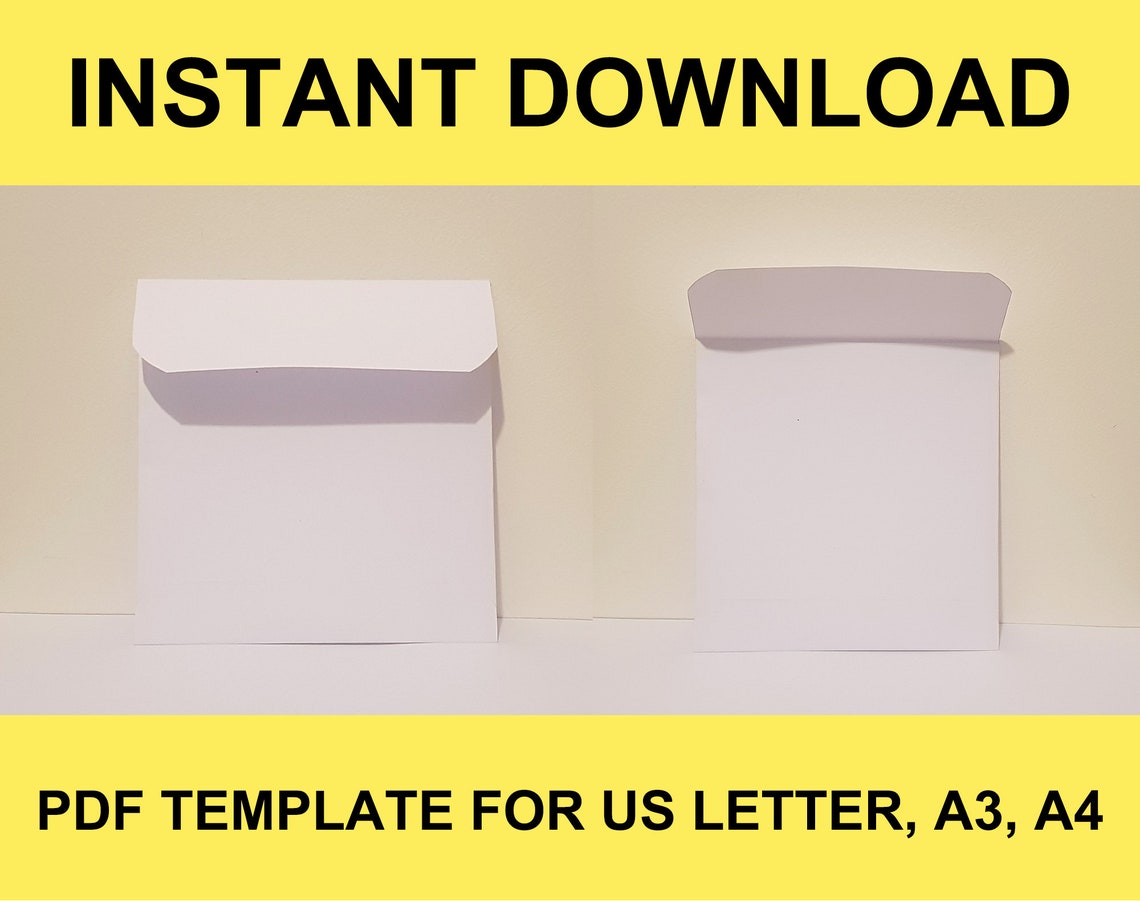 Envelope Template Ideal for 5x5 Inches Card, Envelope PDF, Printable ...
