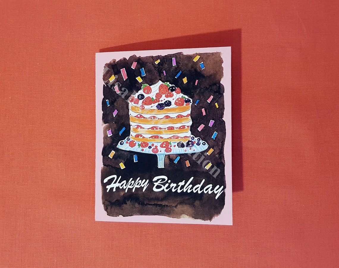 Printable Birthday Card and Envelope Set Chocolate Birthday - Etsy