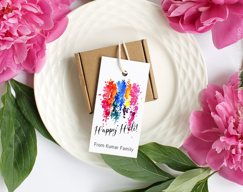EDITABLE Printable Holi Tags on CORJL, Festival of Colors, Indian ...