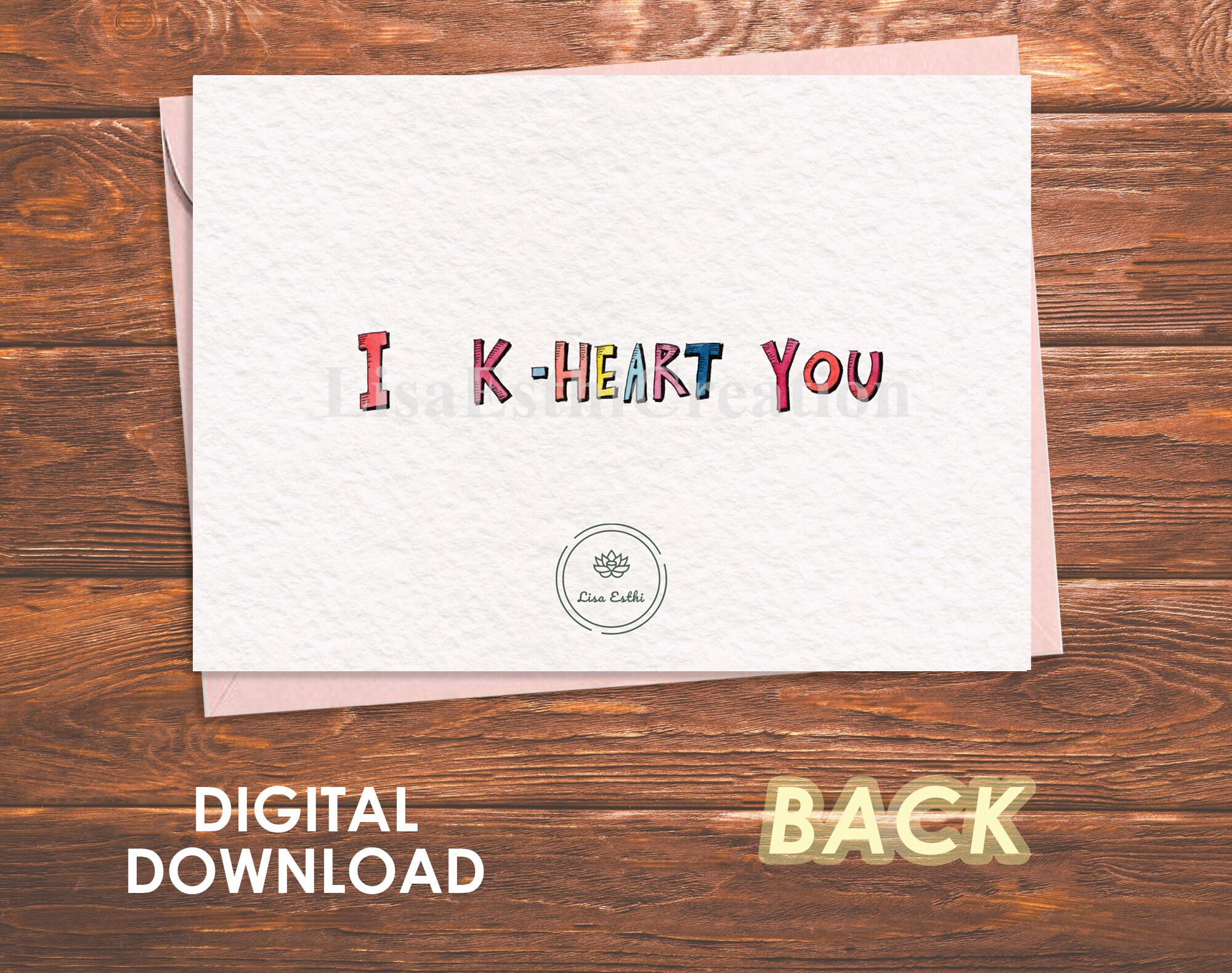 Korean Heart Printable Cards, Set of 3, Father's Day Card, I Love You ...