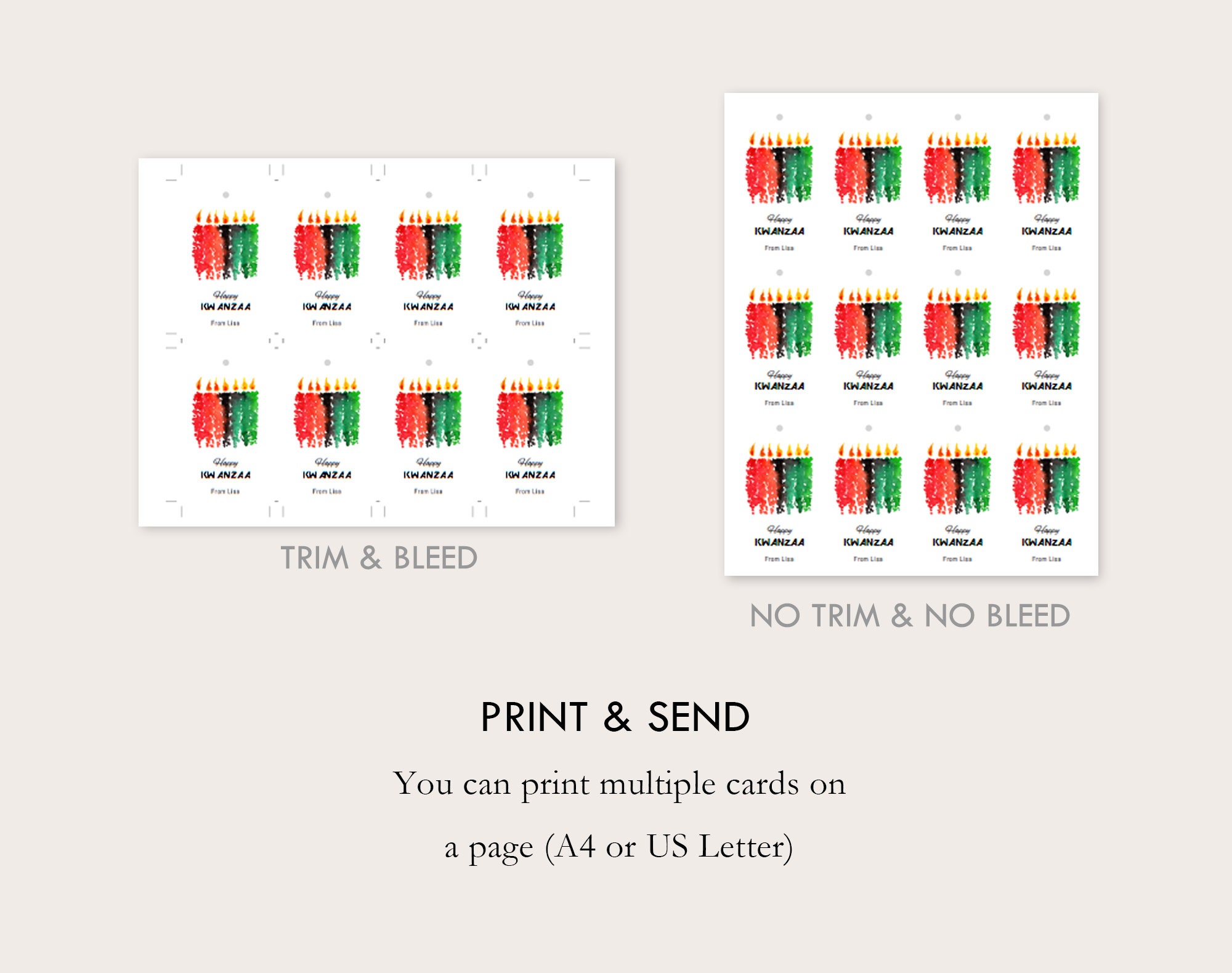 EDITABLE Printable Kwanzaa Gift Tag, African Culture, African Tradition ...