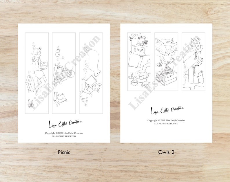 Printable Coloring Bookmark Set 30 Animal Bookmark Bundle - Etsy