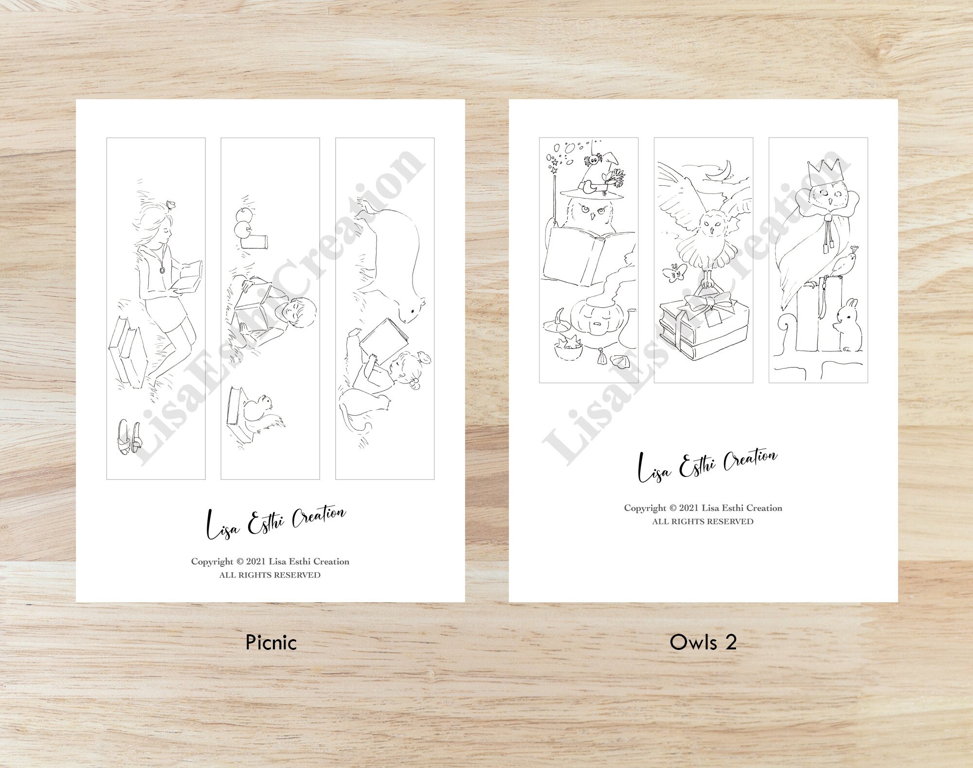 Printable Coloring Bookmark Set 30 Animal Bookmark Bundle - Etsy