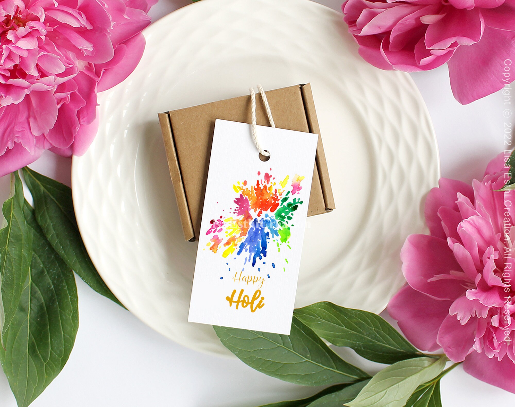 EDITABLE Printable Holi Tags PDF, Indian Celebration, Festival of ...