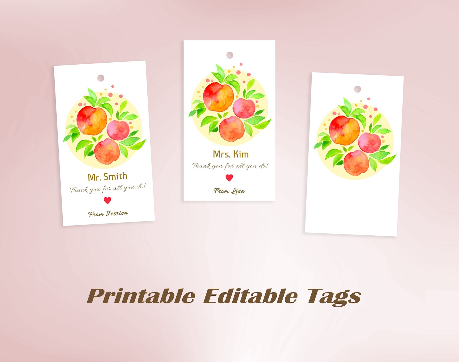 EDITABLE Printable Teacher's Day Gift Tag, Teacher Appreciation Week ...