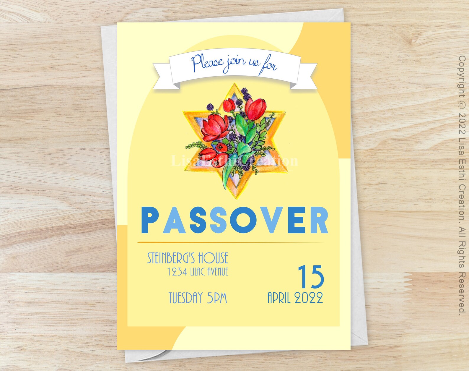 PRINTABLE Editable Passover Invitation, Join Us for Passover Card ...