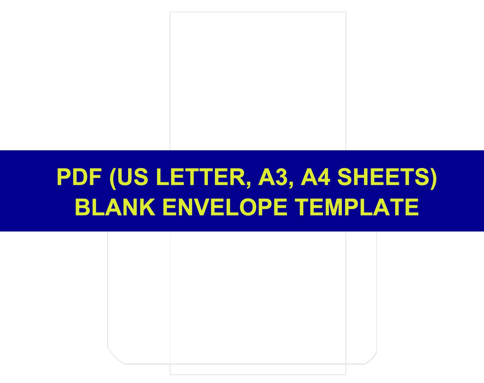 Envelope Template Ideal for 5x5 Inches Card, Envelope PDF, Printable ...
