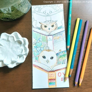 Printable Owl Bookmarks, 3 Coloring Bookmark Set, Reading Owls, Bundle ...