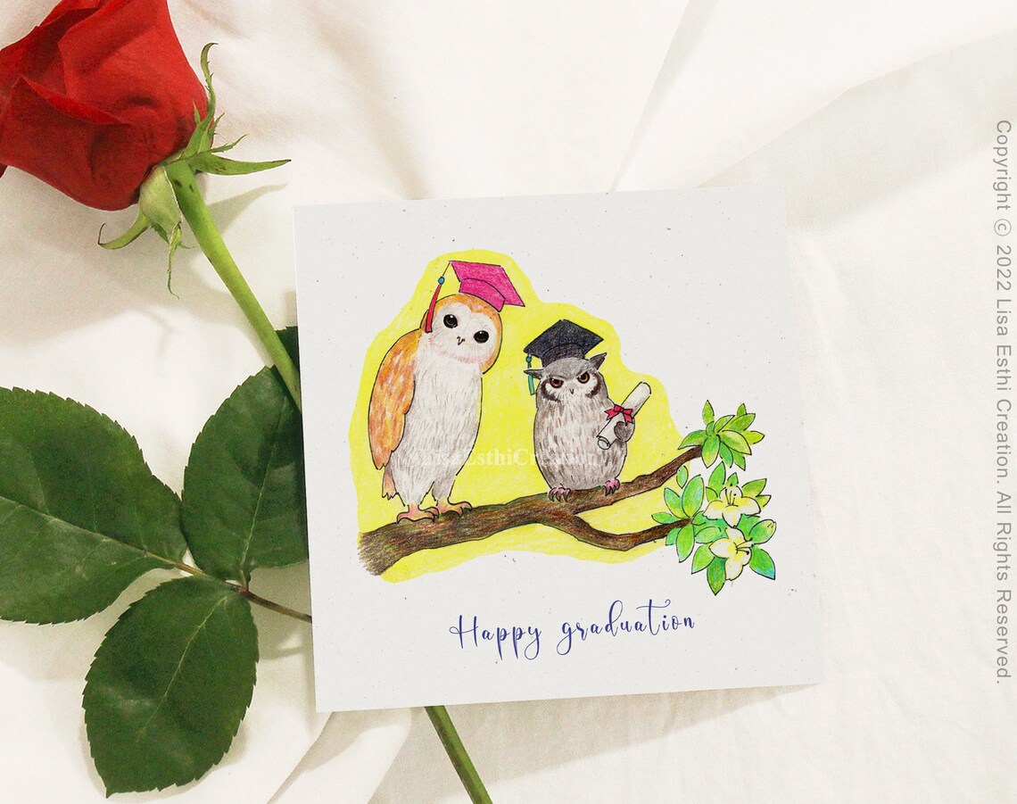 Printable Graduation Card Happy Graduation Owl Card - Etsy