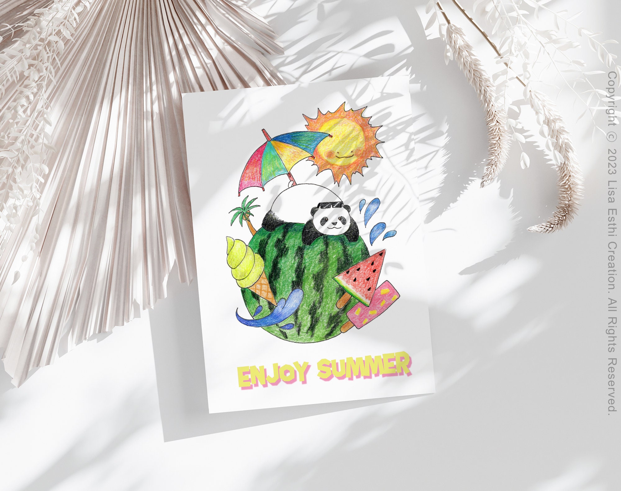 Printable Editable Happy Summer Card Summer Party Pool Party - Etsy