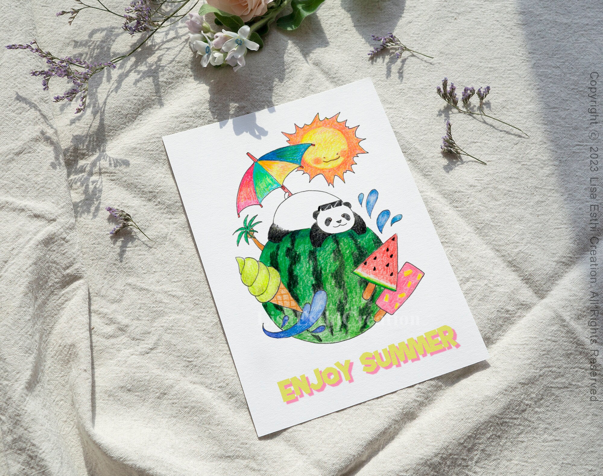 Printable Editable Happy Summer Card, Summer Party Pool Party ...