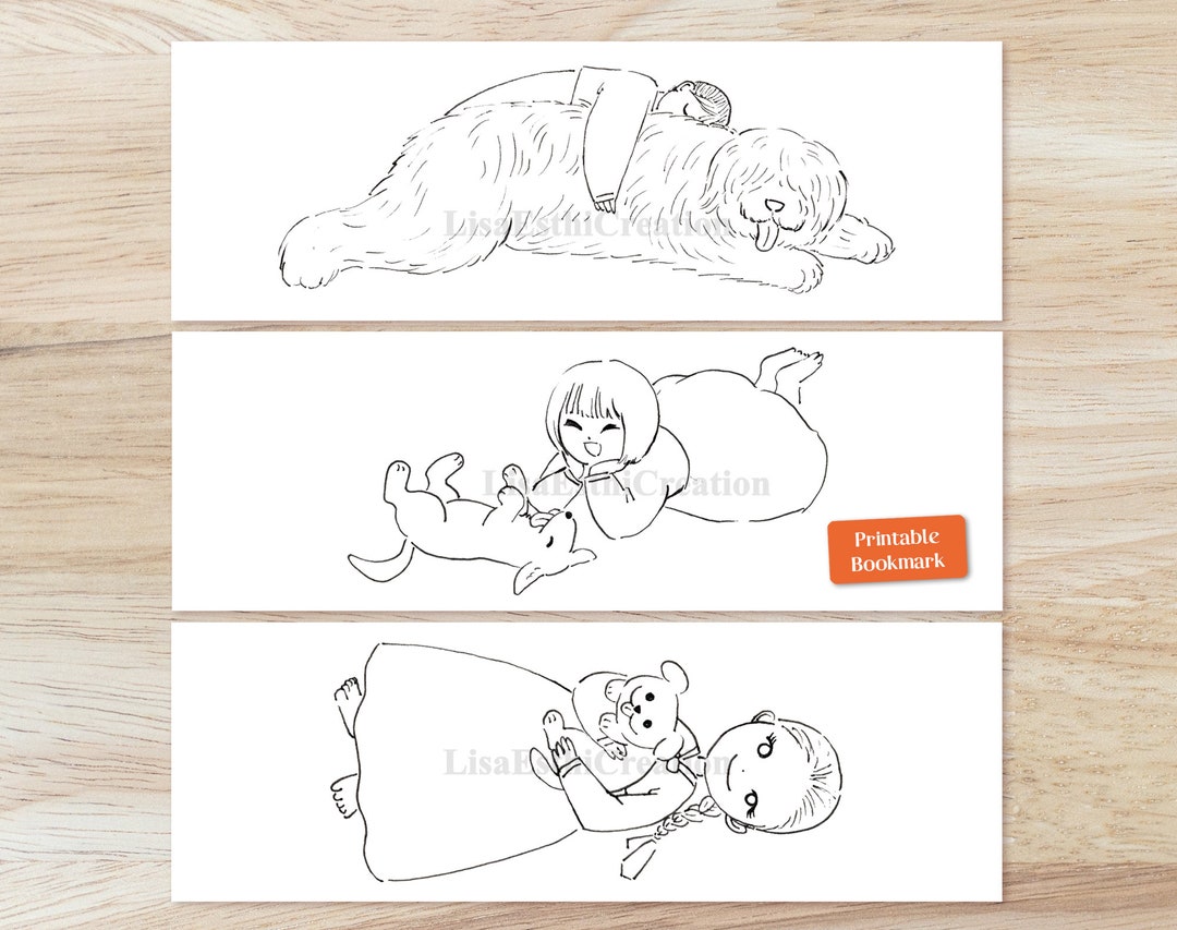 3 Printable Korean Tradition Coloring Bookmark Set - Chuseok, Hanbok ...